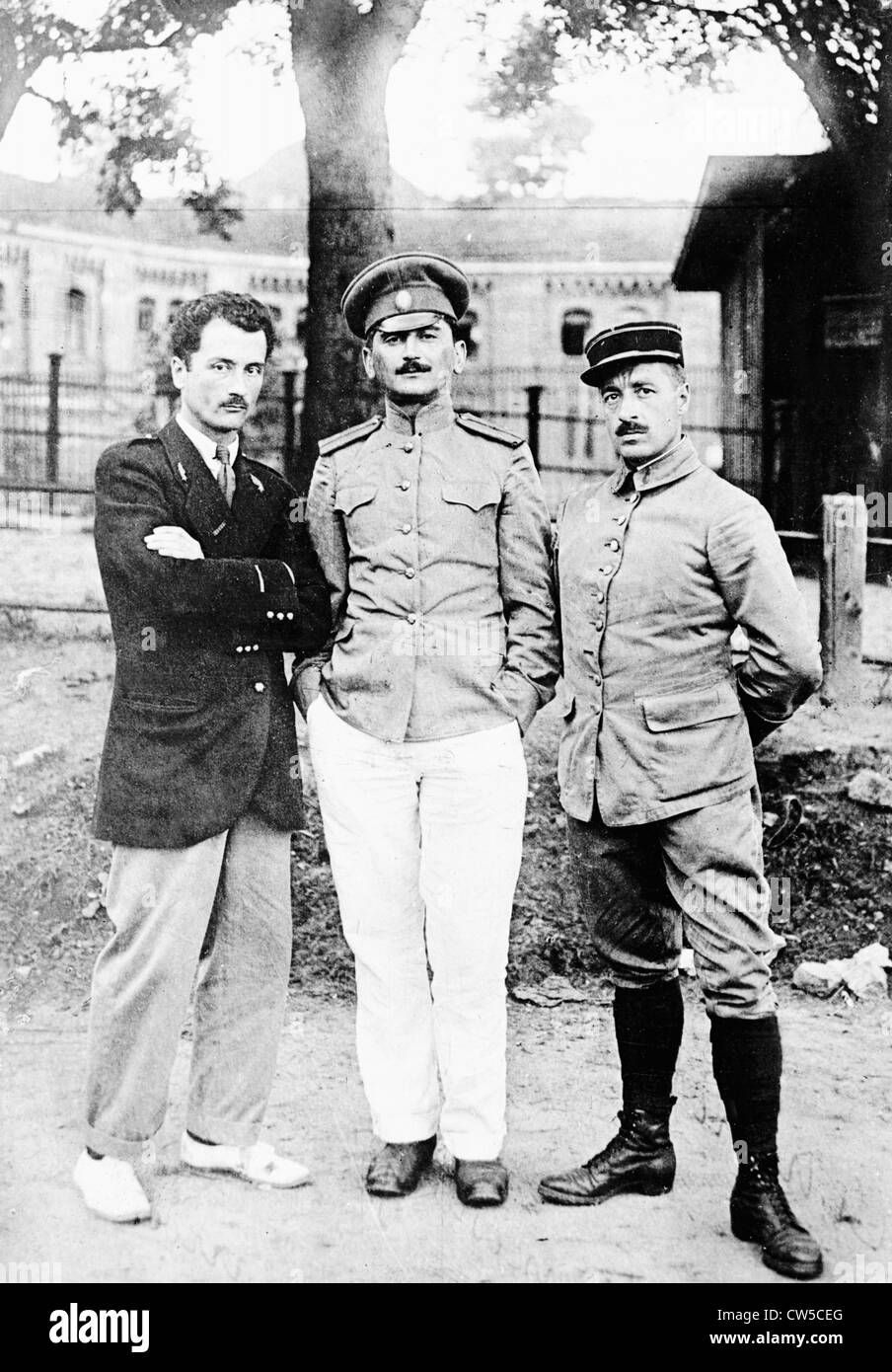 Messrs. Garros and Marchal in captivity in Germany Stock Photo - Alamy