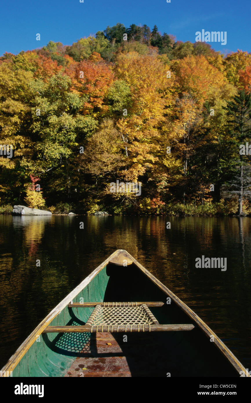 Canoe in a lake Stock Photo - Alamy