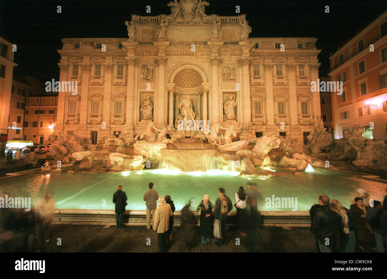 Rome, the Trevi Fountain and Palazzo Poli Stock Photo - Alamy