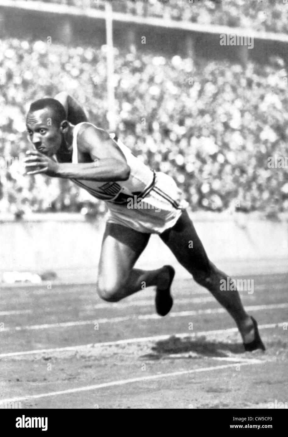 Berlin Olympic Games, Jesse Owens, the fastest runner in the world ...