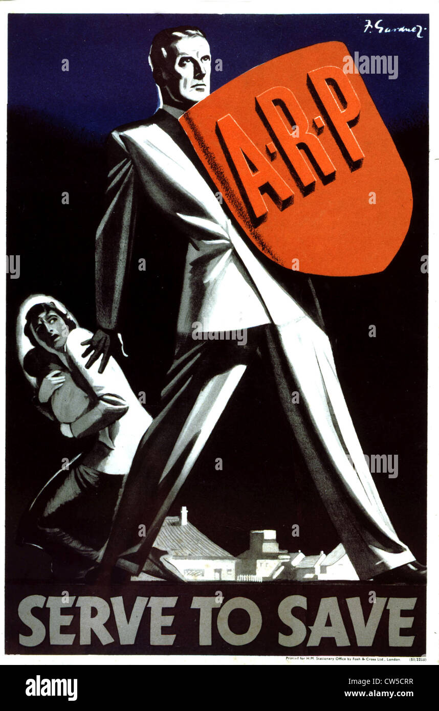 Propaganda poster for the civil defence Stock Photo - Alamy