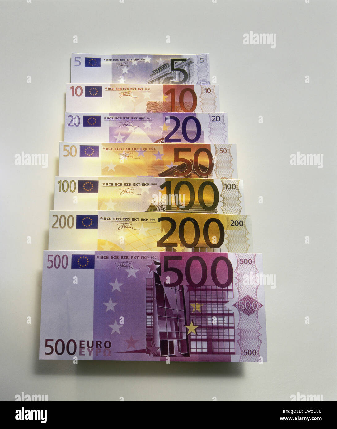 Series of euro banknotes Stock Photo - Alamy