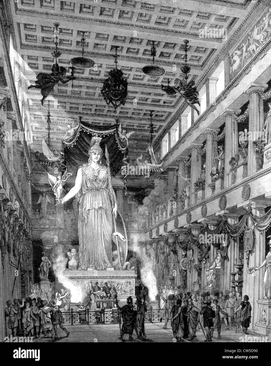 The temple of Athena in the Parthenon Stock Photo - Alamy