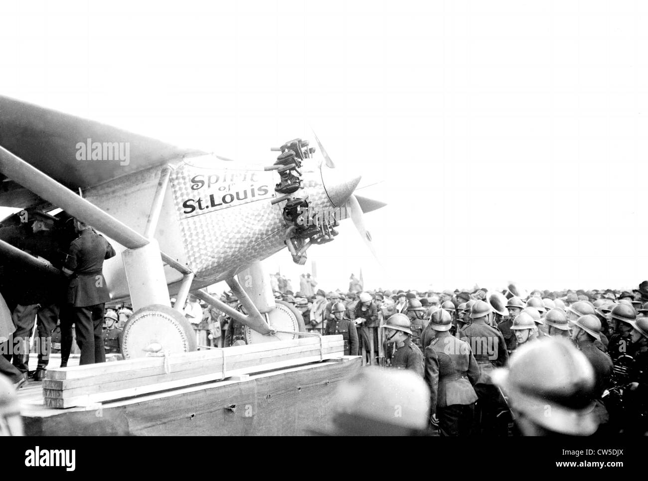 Charles Lindbergh. Atlantic crossing. The "Spirit of St-Louis" at Le ...