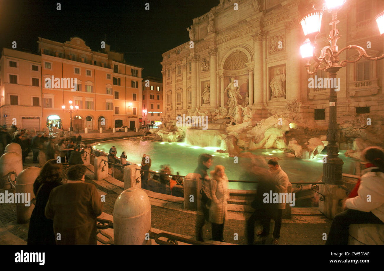 Rome, the Trevi Fountain and Palazzo Poli Stock Photo - Alamy