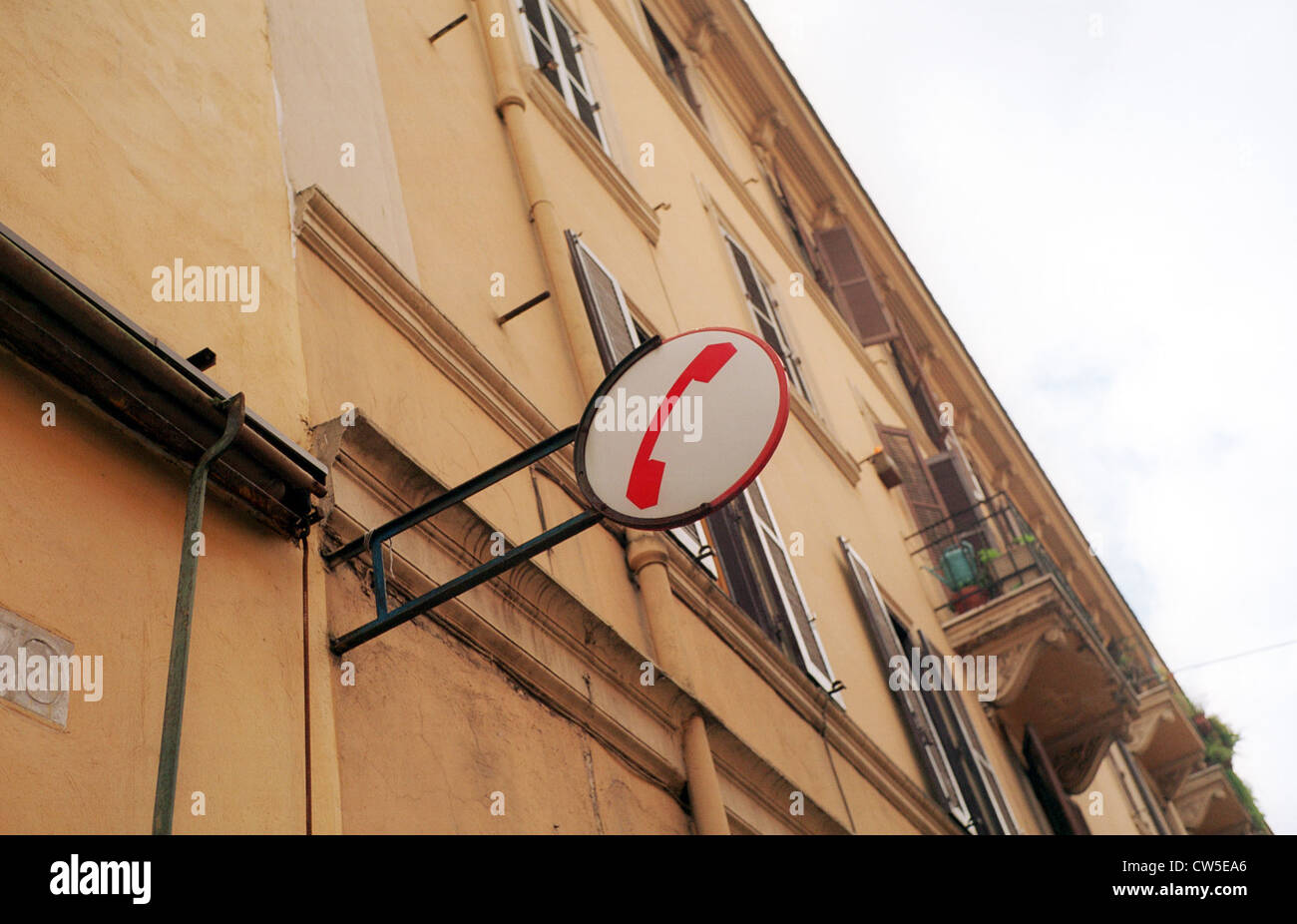 Rome, logo with phone Facade Stock Photo - Alamy