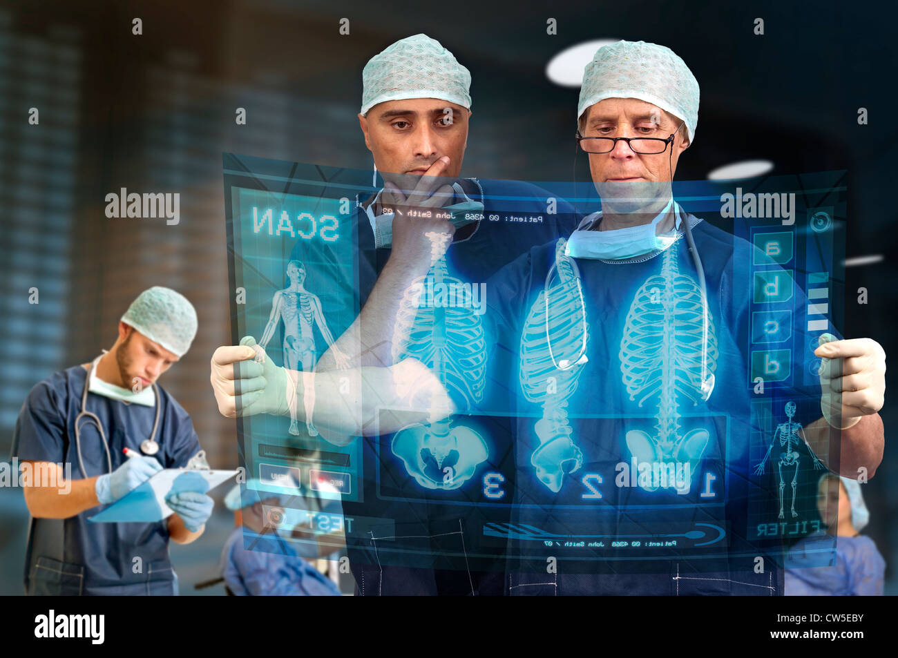 Doctors looking at screens hi-res stock photography and images - Alamy