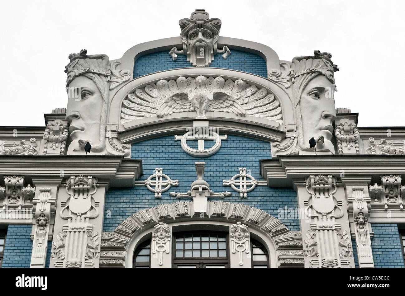 Art Nouveau Building in Riga Latvia Stock Photo - Alamy