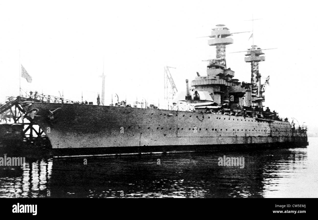 Battleship 'Colorado', the largest battleship of the American fleet ...