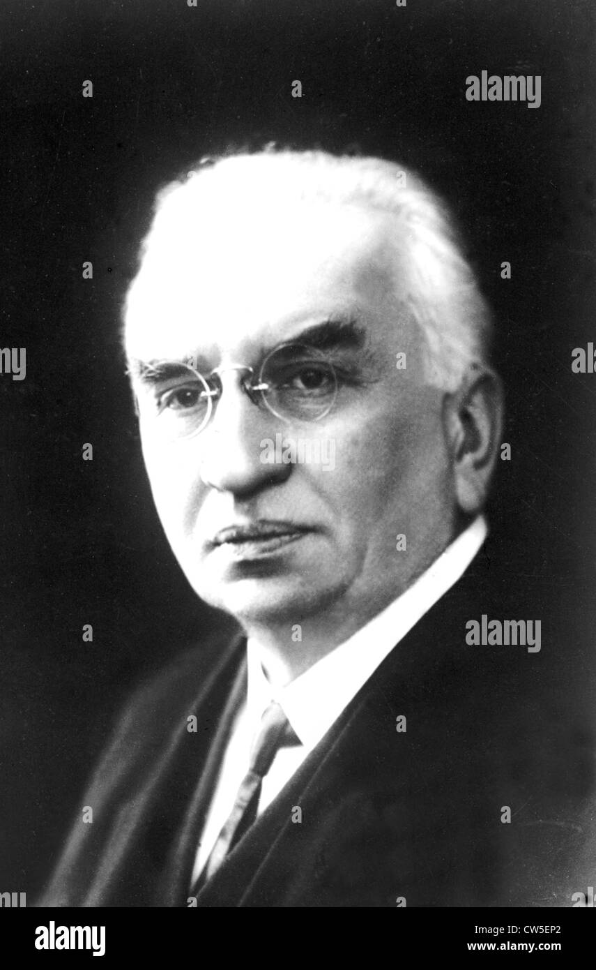 Portrait of Auguste Lumière (1862-1954), French biologist and ...