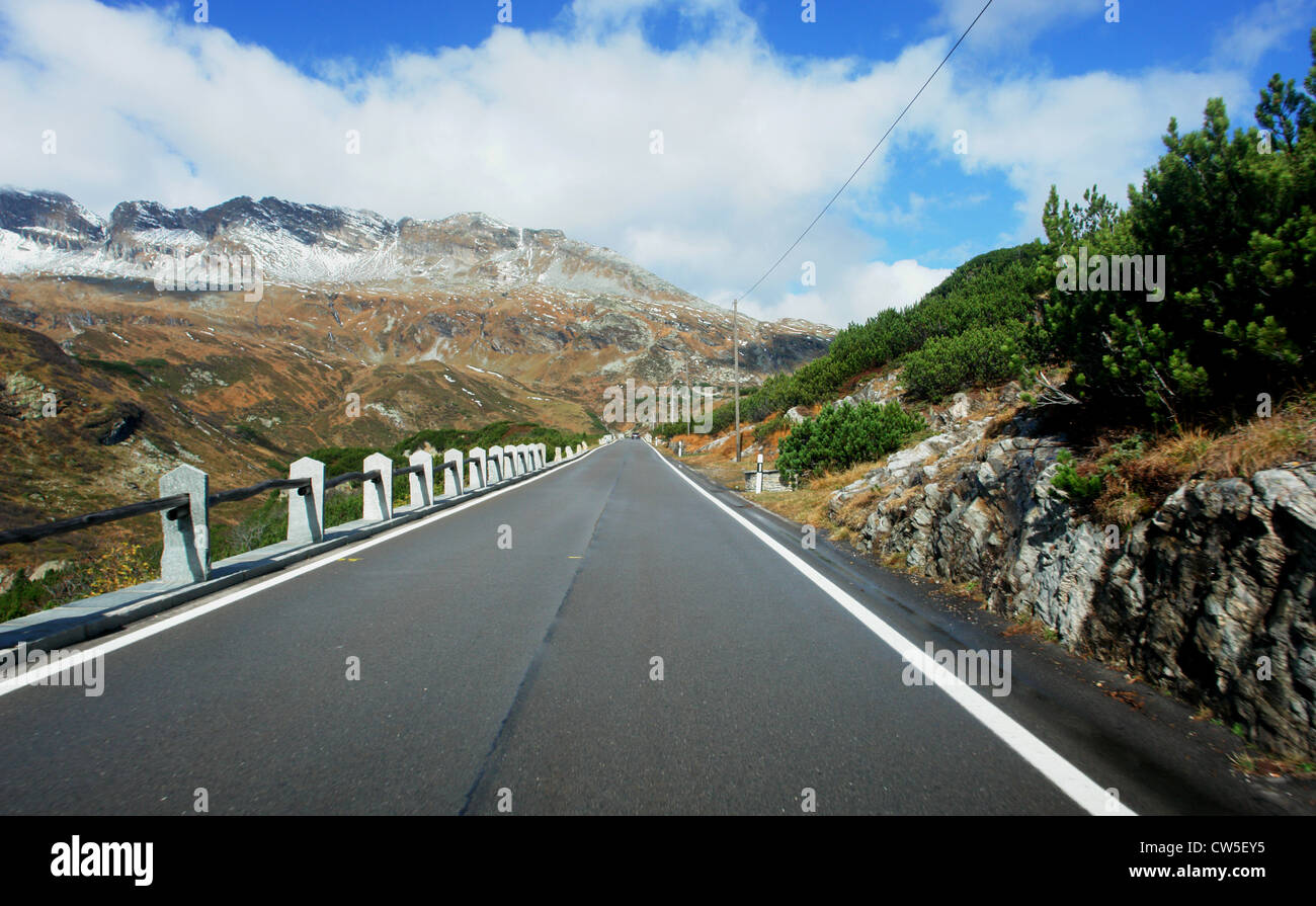 Alpine pass in Switzerland Stock Photo - Alamy