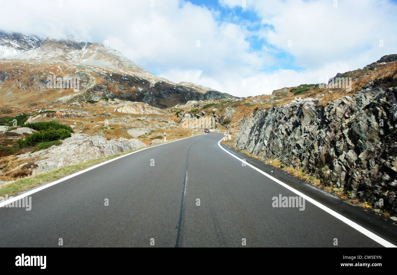 Alpine pass in Switzerland Stock Photo - Alamy