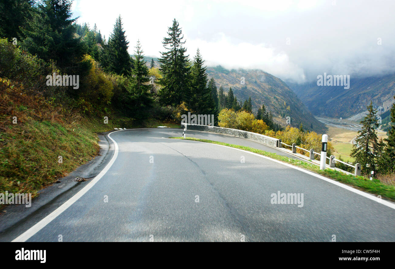 Alpine pass in Switzerland Stock Photo - Alamy