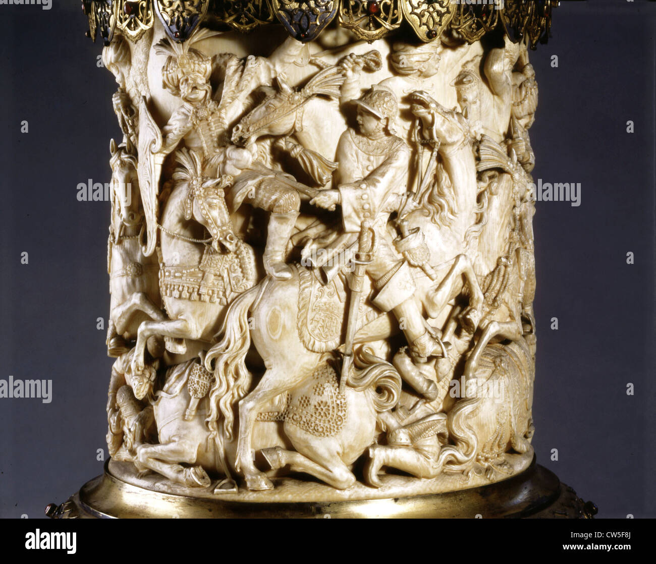 John III Sobieski, King of Poland (1624-1696,) fighting the Turk ...