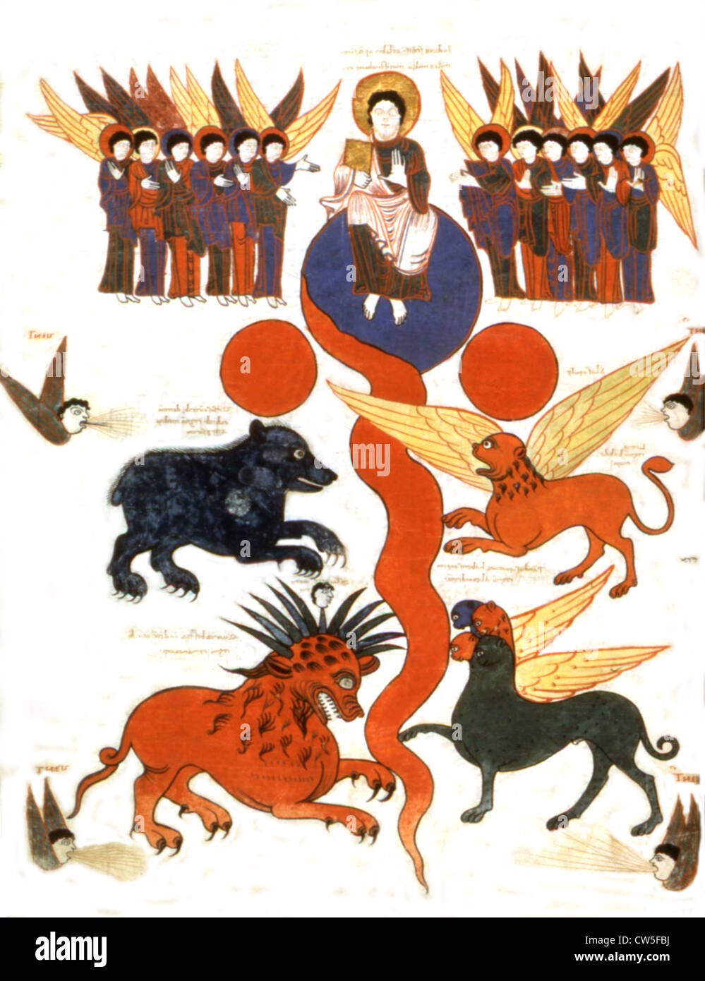 Beatus de Liebana, Commentary on the Apocalypse of St. Sever Stock ...