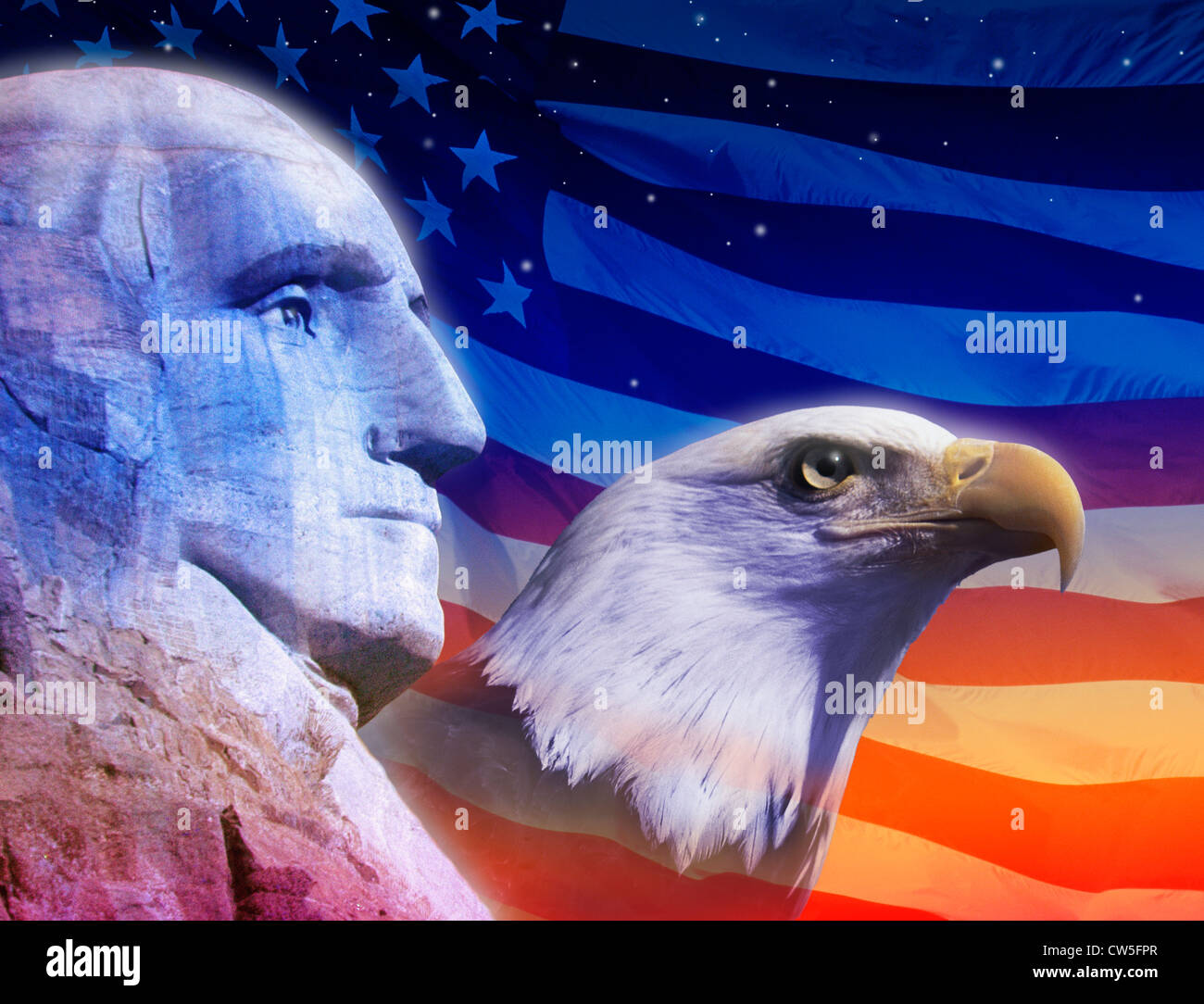 George Washington Riding An Eagle