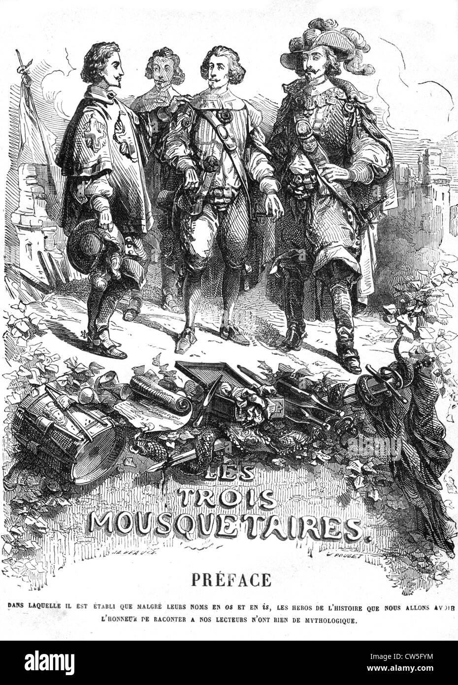 The Three Musketeers, Frontispiece Stock Photo - Alamy