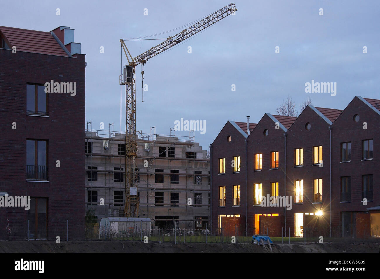 Berlin, brand newly built townhouses Stock Photo - Alamy