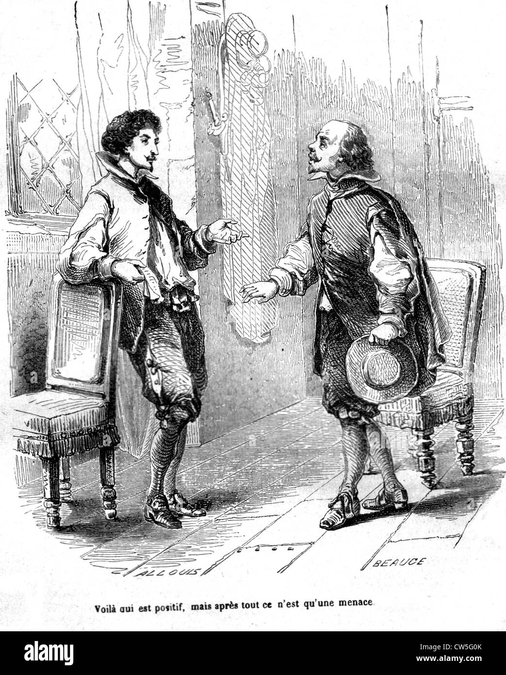 The Three Musketeers, D'Artagnan and Bonacieux Stock Photo - Alamy