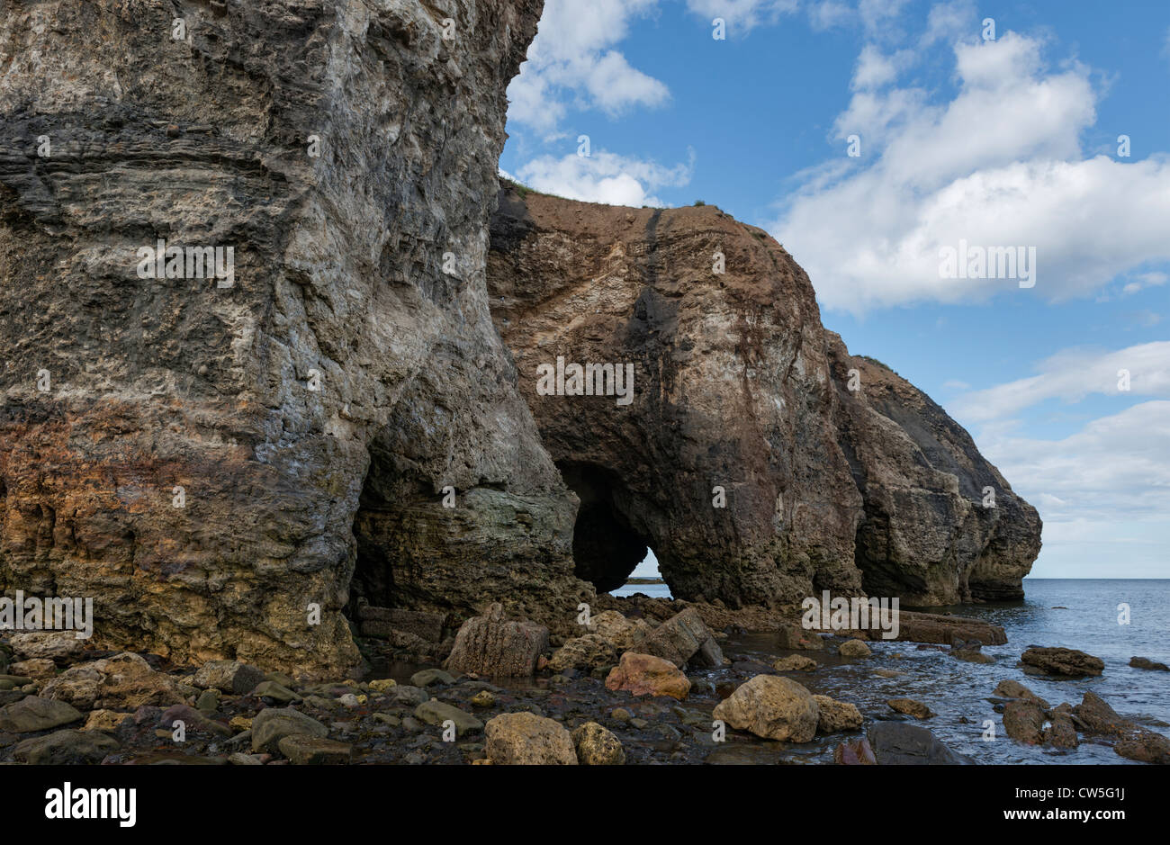 Noses Point on Blast Beach on Durham's Heritage Coast Stock Photo - Alamy