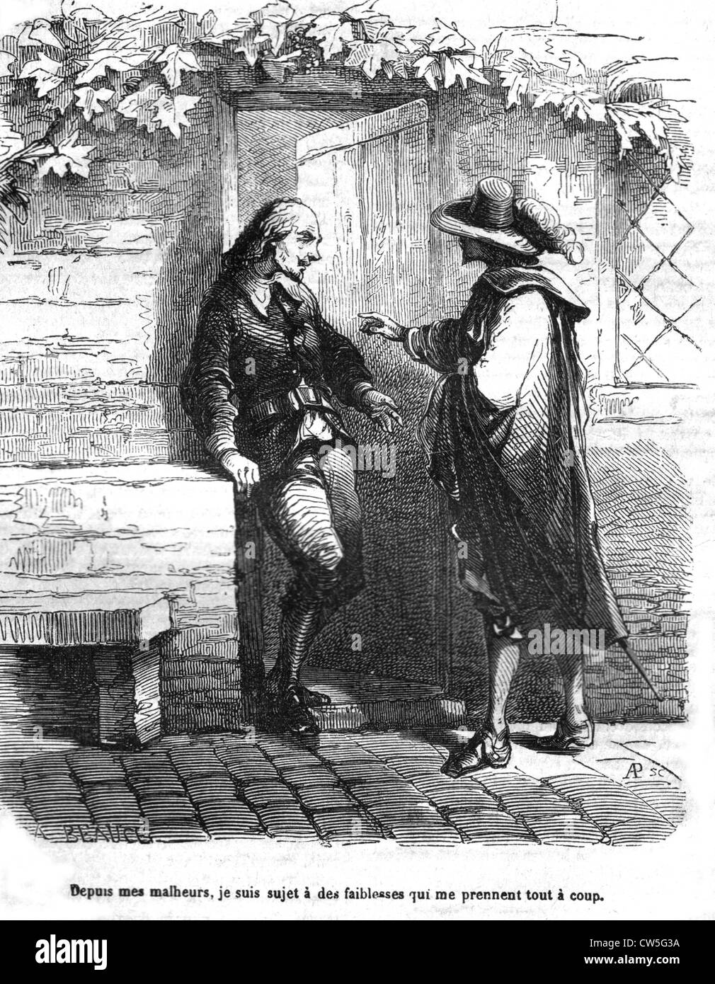 The Three Musketeers, D'Artagnan with Bonacieux Stock Photo - Alamy