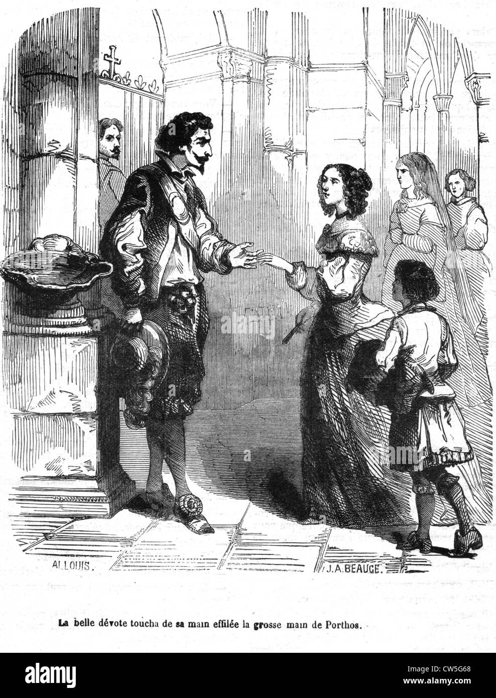 The Three Musketeers, Illustration featuring Porthos Stock Photo - Alamy