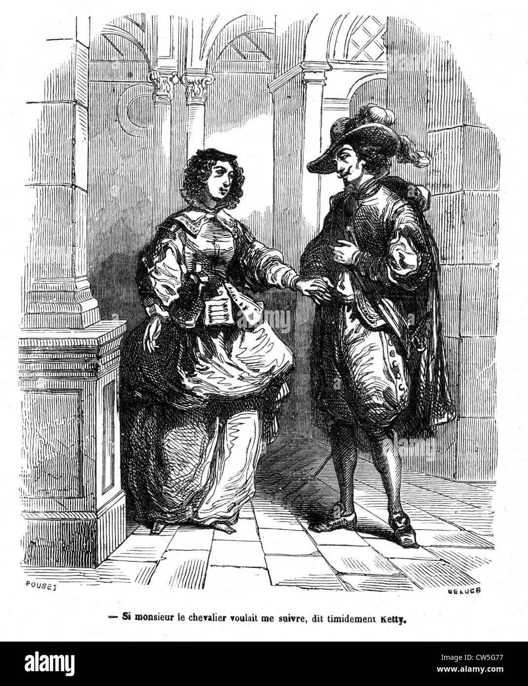 The Three Musketeers, D'Artagnan with Ketty Stock Photo - Alamy