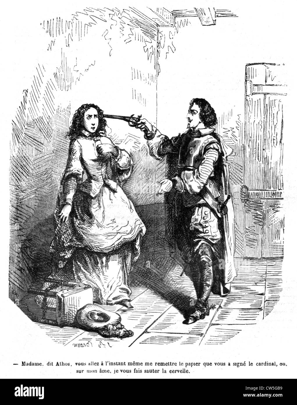 The Three Musketeers, Athos and Milady Stock Photo - Alamy