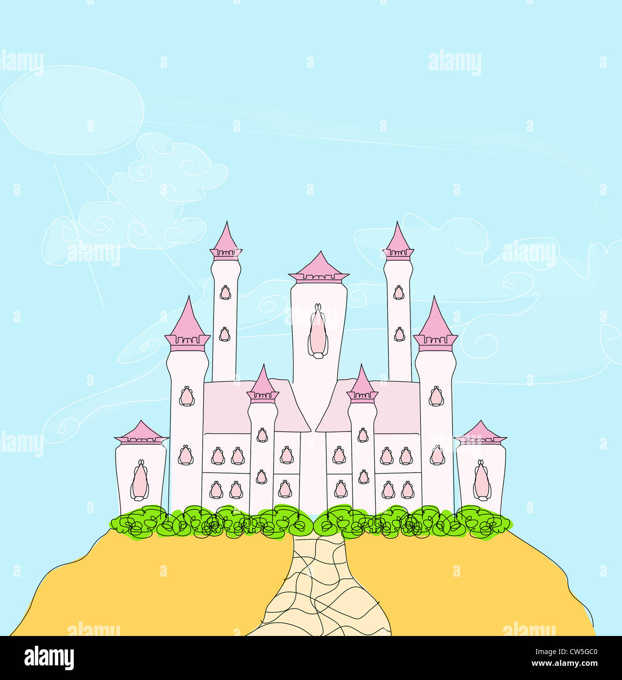 Magic Fairy Tale Princess Castle Stock Photo - Alamy