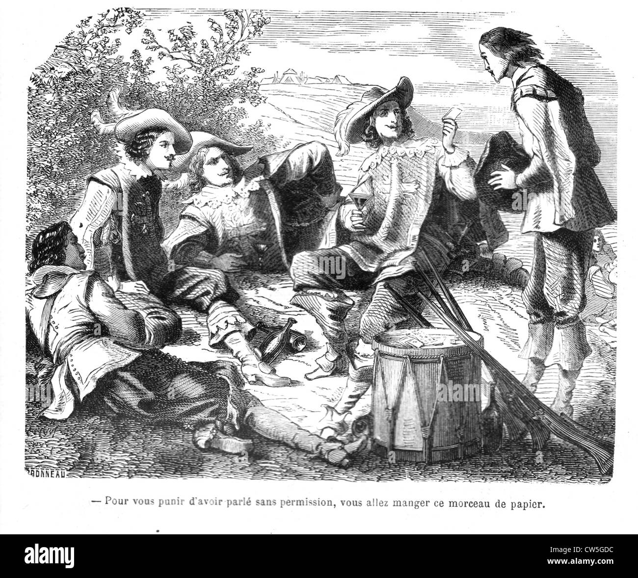 The Three Musketeers, The Musketeers with Grimaud Stock Photo - Alamy