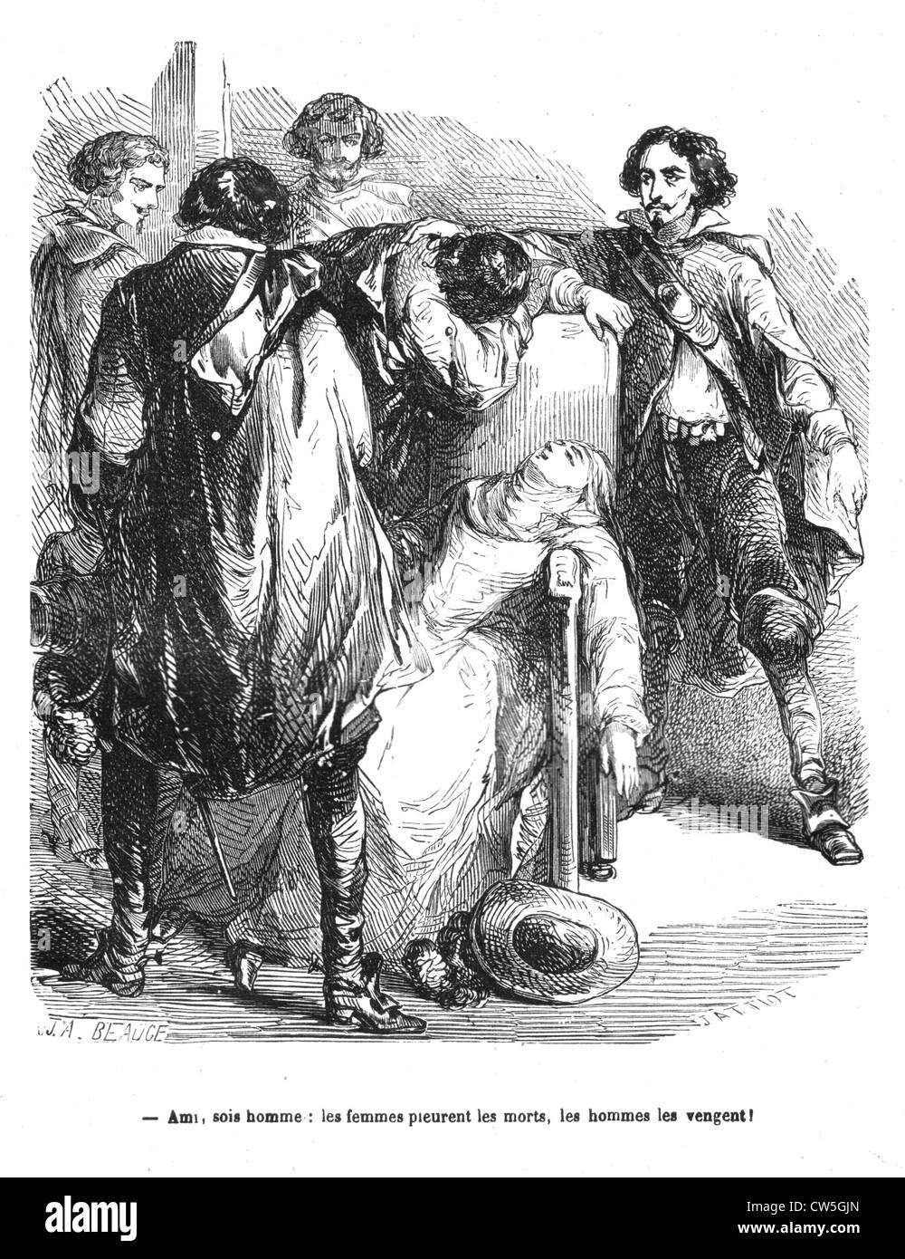 The three musketeers illustration hi-res stock photography and images ...