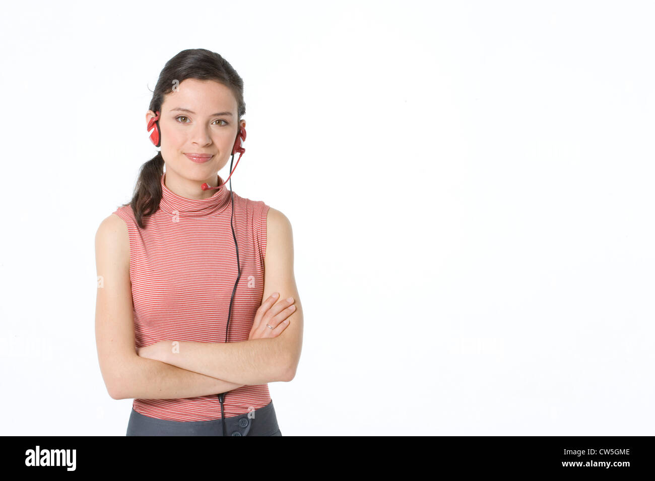 Call centre representative Cut Out Stock Images & Pictures - Alamy