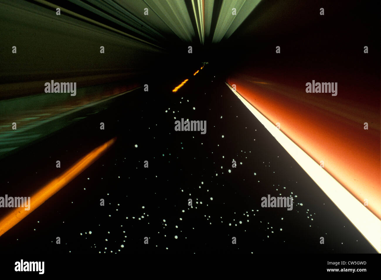 Stars and laser lights emanating from space Stock Photo - Alamy