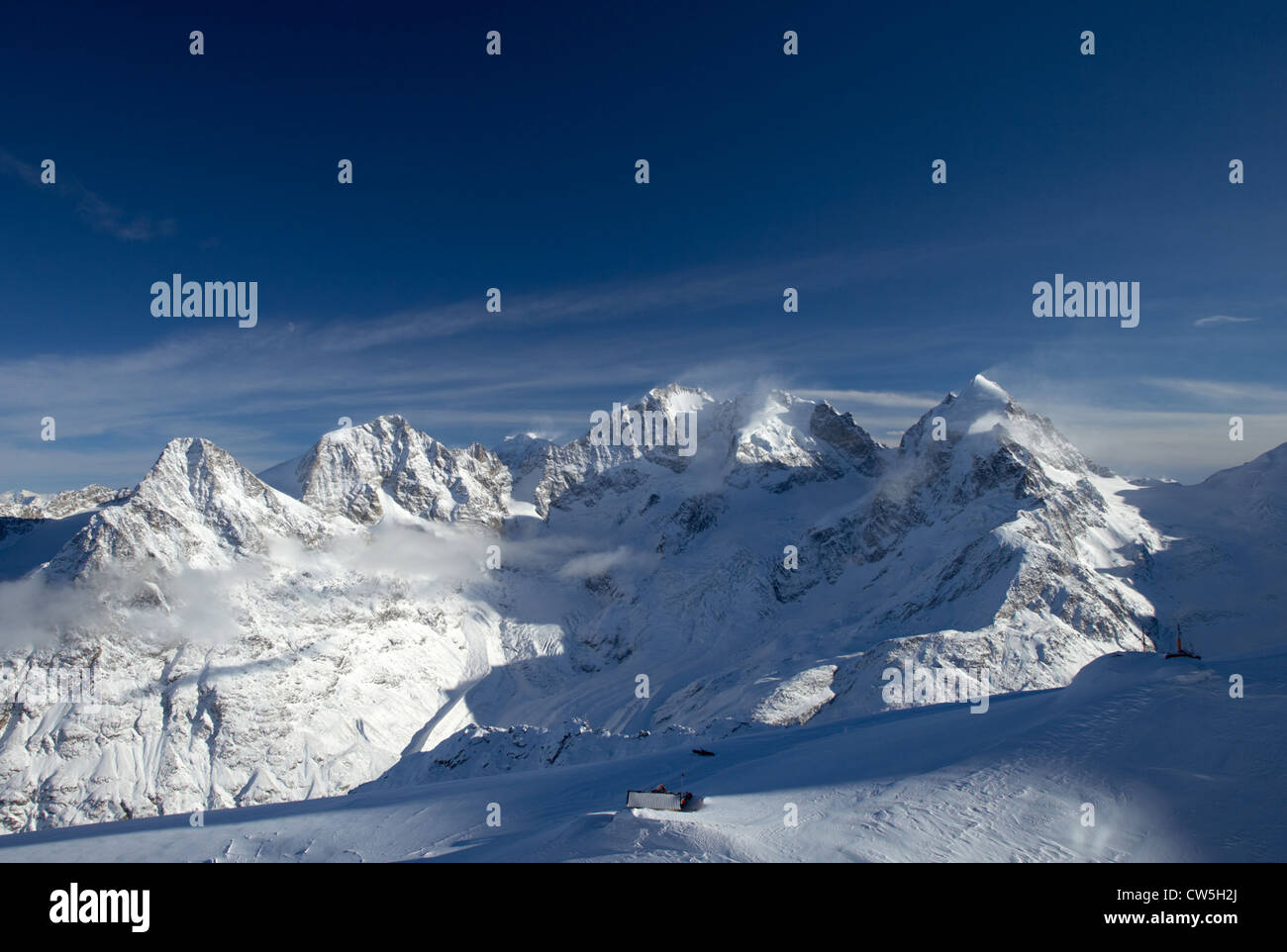 The summit of Piz Roseg and Piz Bernina and Piz Zupo Stock Photo - Alamy