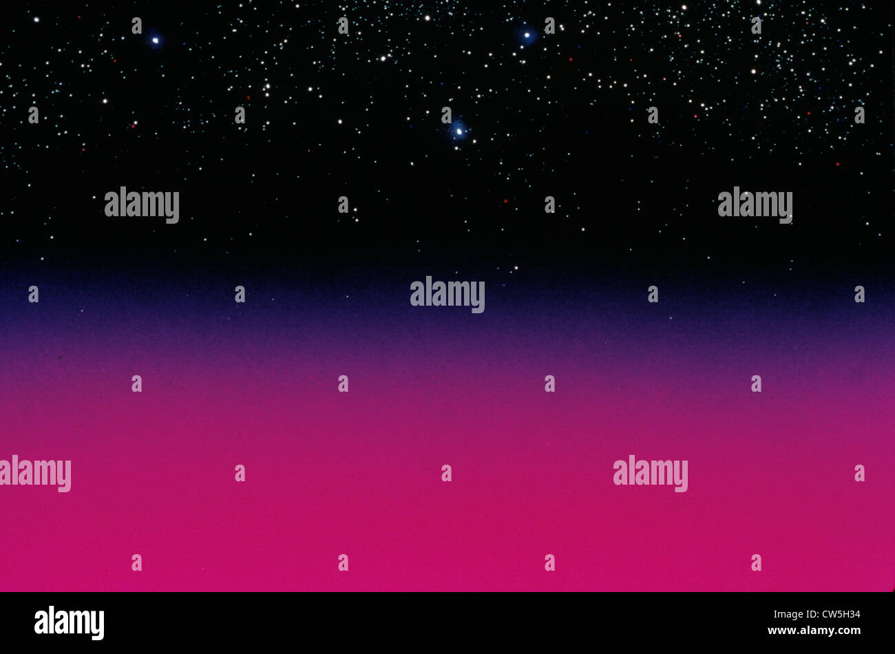 Glowing red atmosphere and starry sky Stock Photo - Alamy