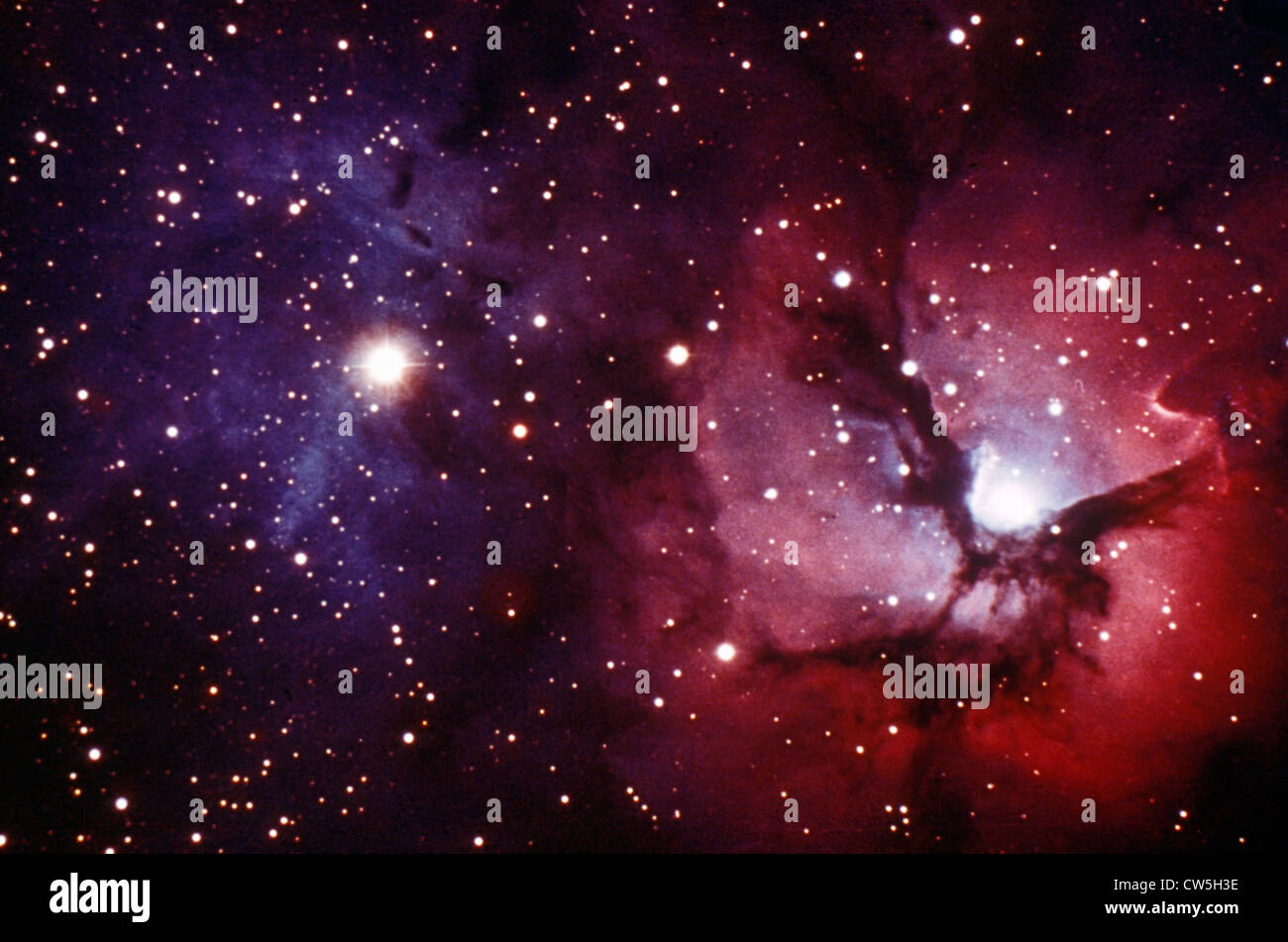 Trifid Nebula M22 in the constellation Sagittarius Stock Photo - Alamy