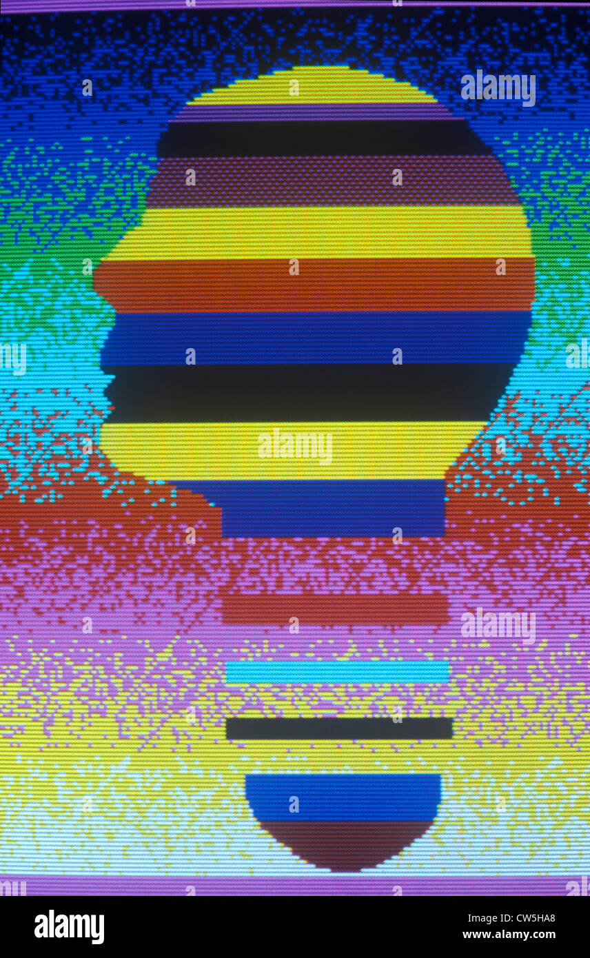 Early computer graphic of light bulb shaped as human head Stock Photo ...