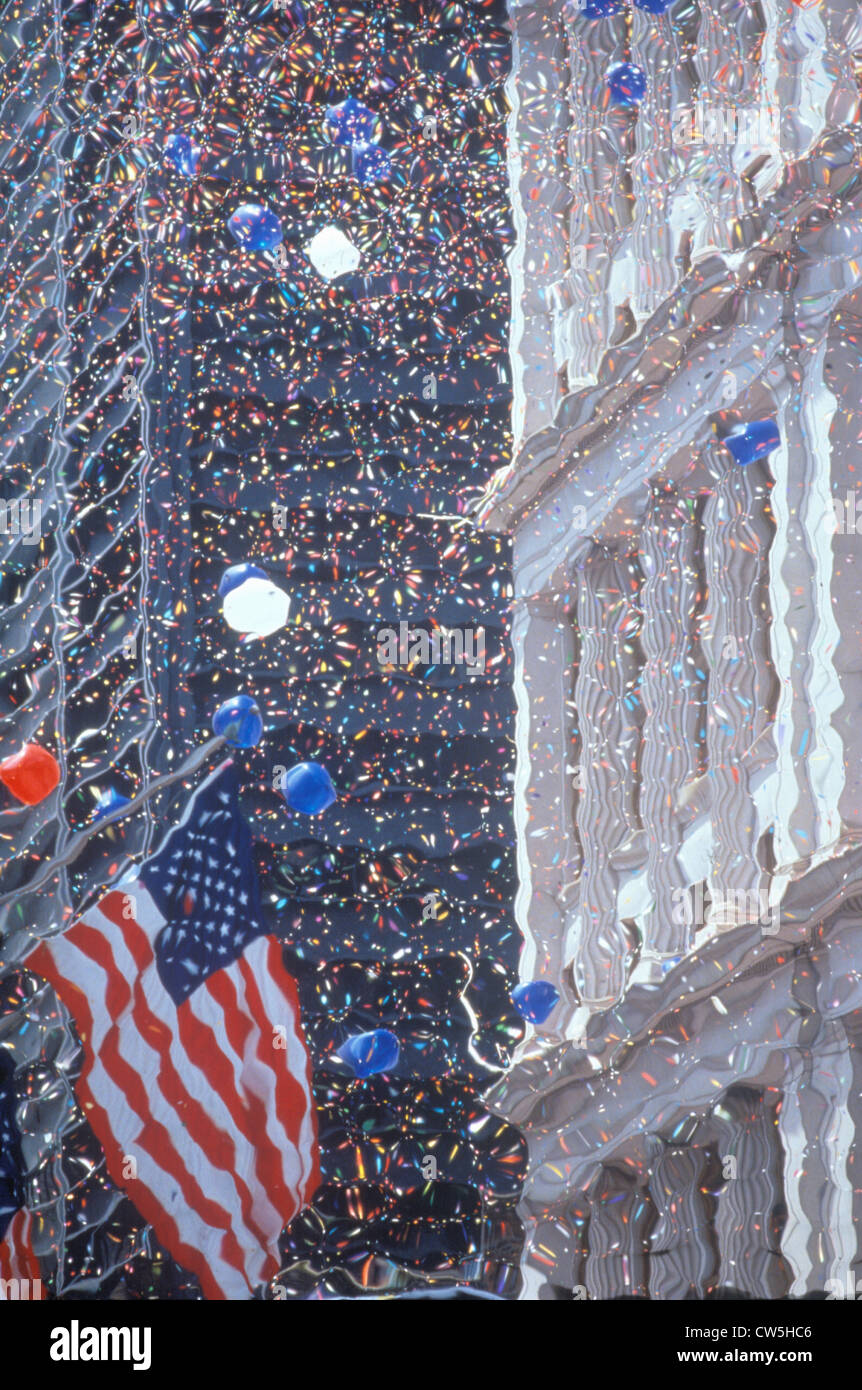 Digitally created image of a ticker tape parade in New York, New York ...