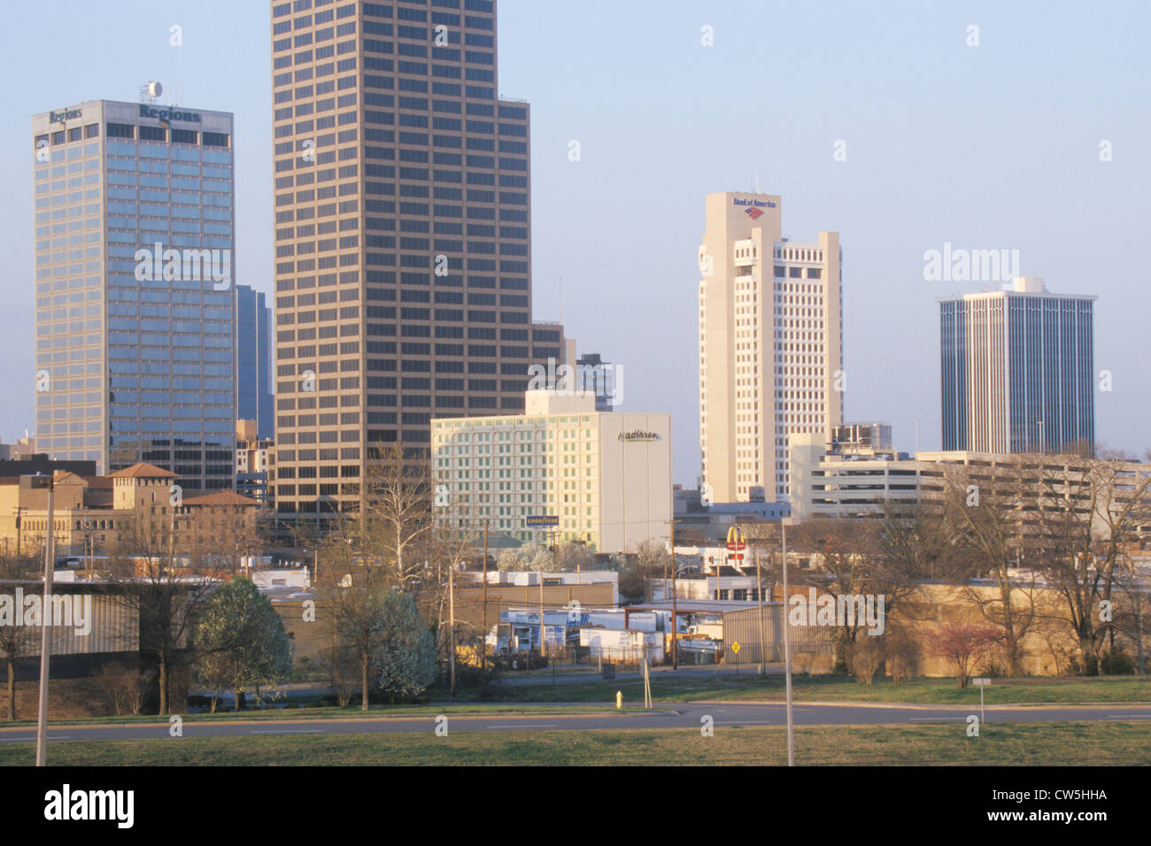 Little rock skyline with color buildings hi-res stock photography and ...