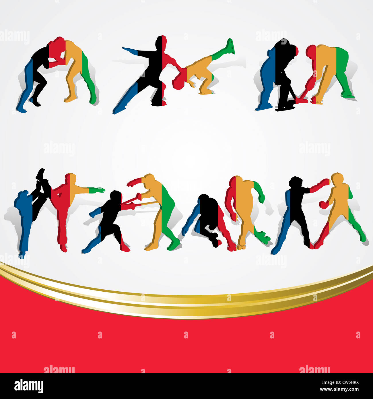 set of various icon sport or symbol sports colorful on white Stock ...