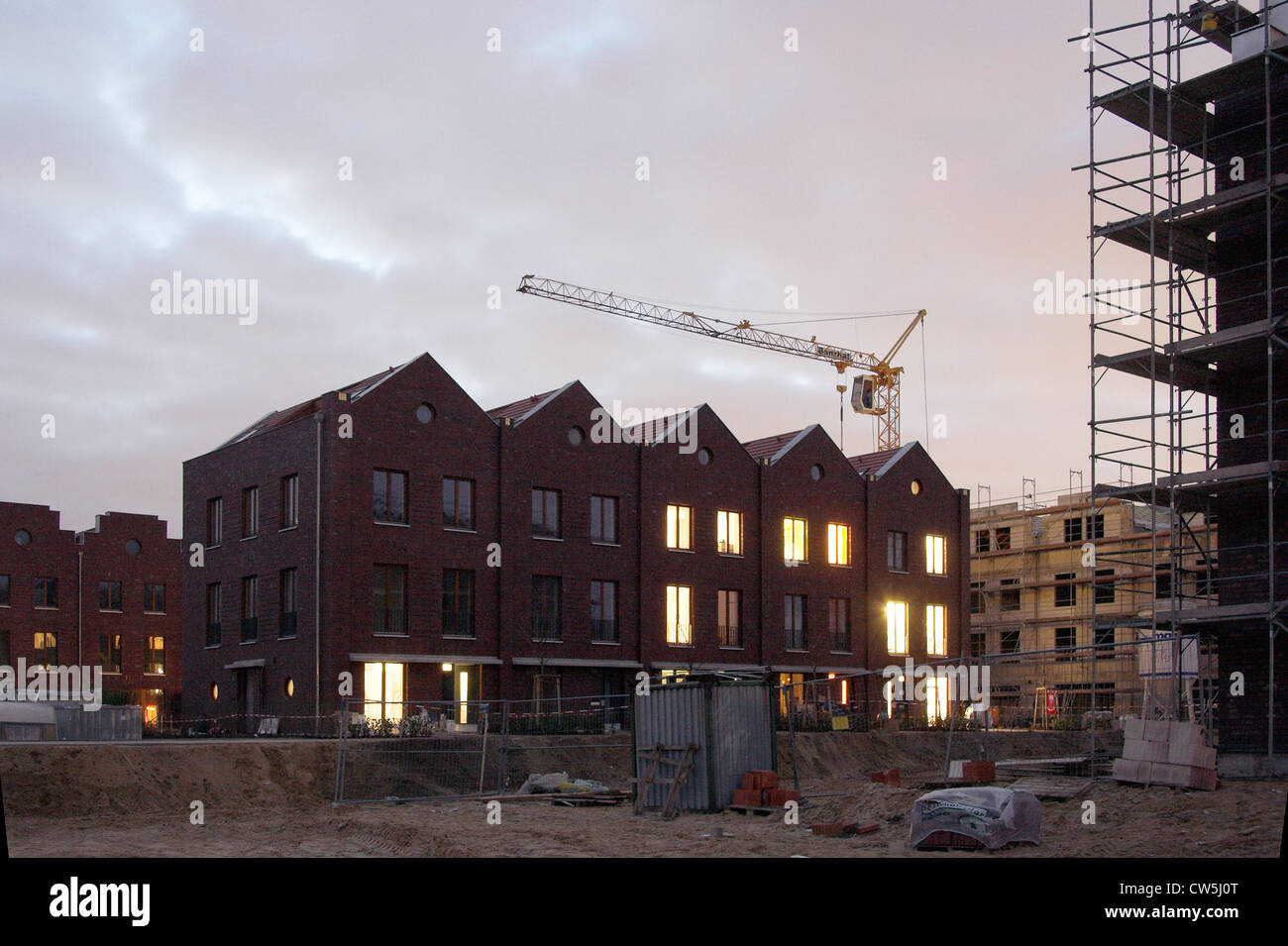 Berlin, brand newly built townhouses Stock Photo - Alamy