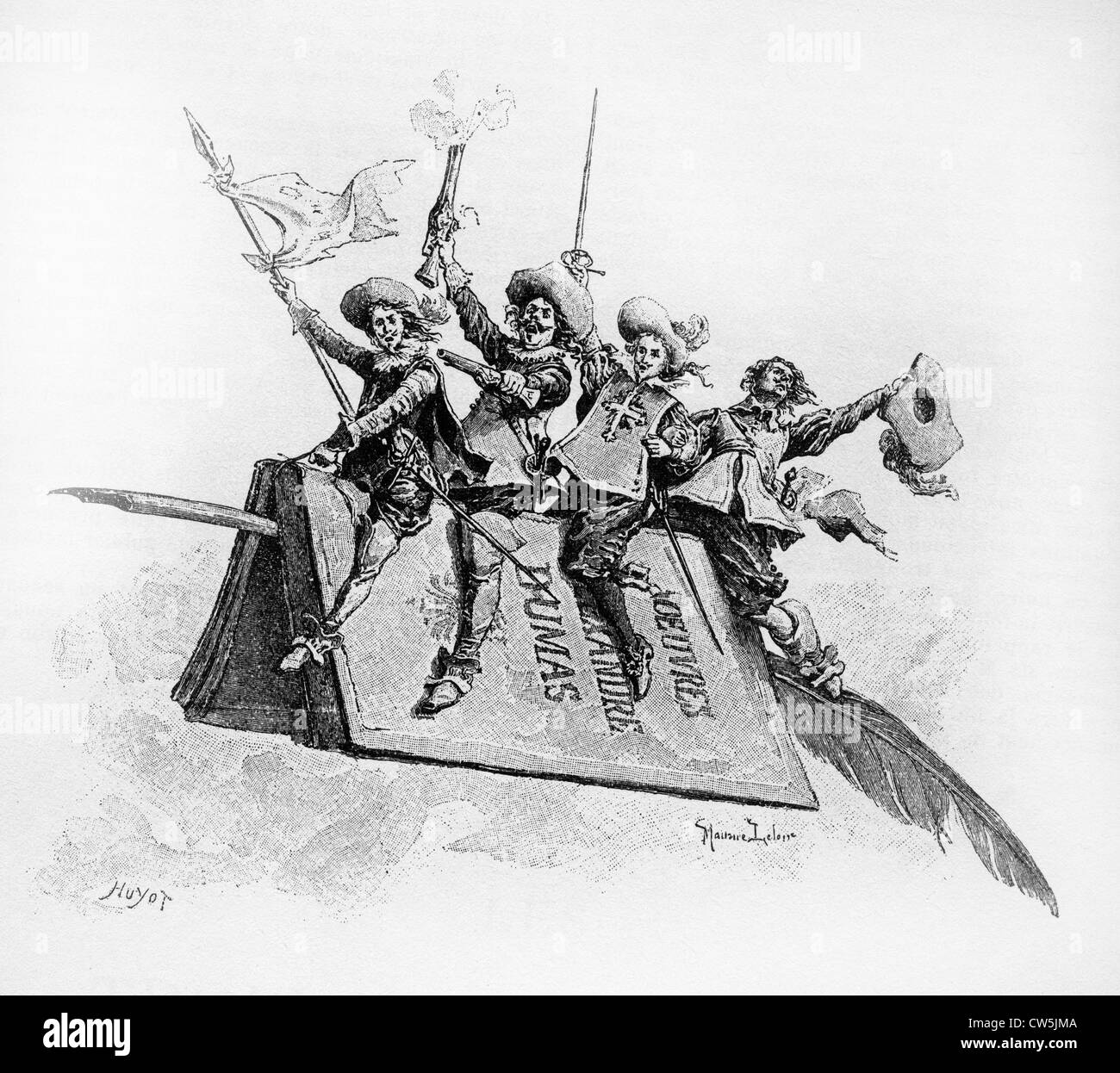 The Three Musketeers. Frontispiece Stock Photo - Alamy