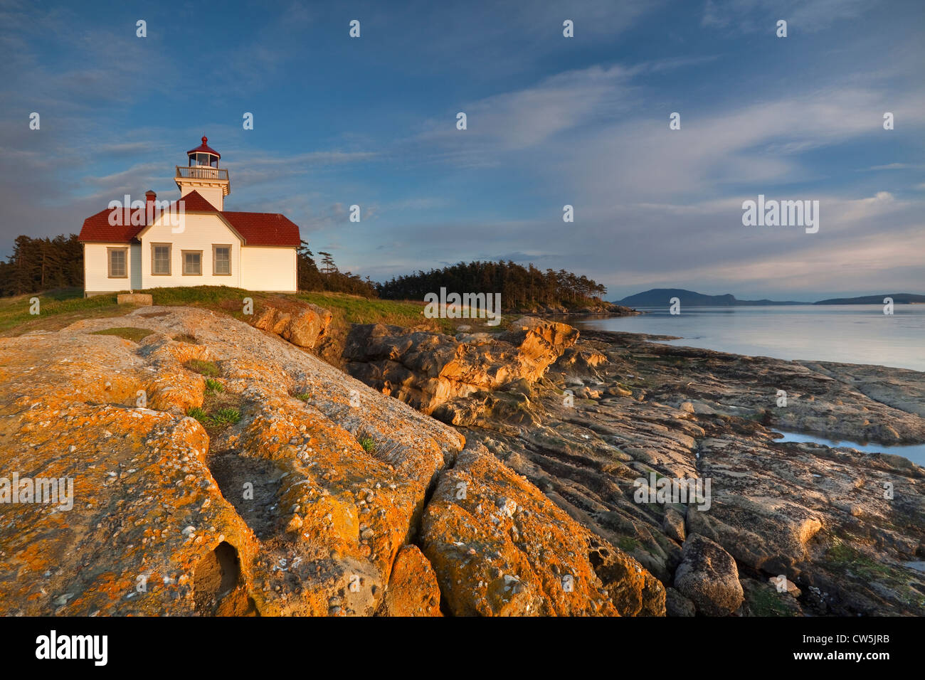 USA, Washington, San Juan Islands, Patos Island Lighthouse Stock Photo ...