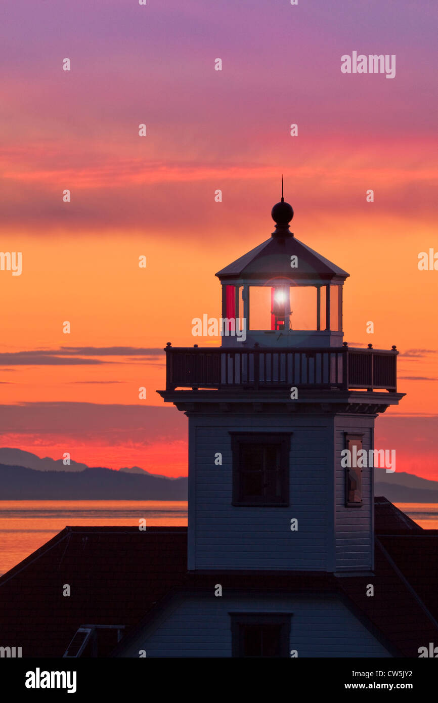 USA, Washington, San Juan Islands, Patos Island Lighthouse Stock Photo ...