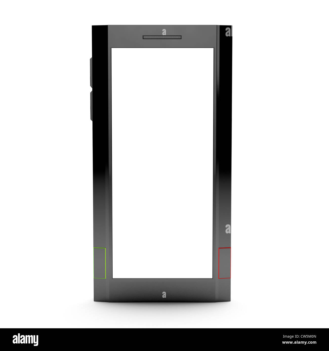 Touch screen mobile phone with empty screen isolated on white Stock ...