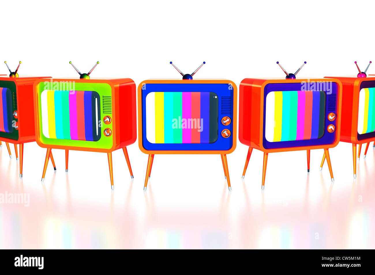 Orange tv set hi-res stock photography and images - Alamy