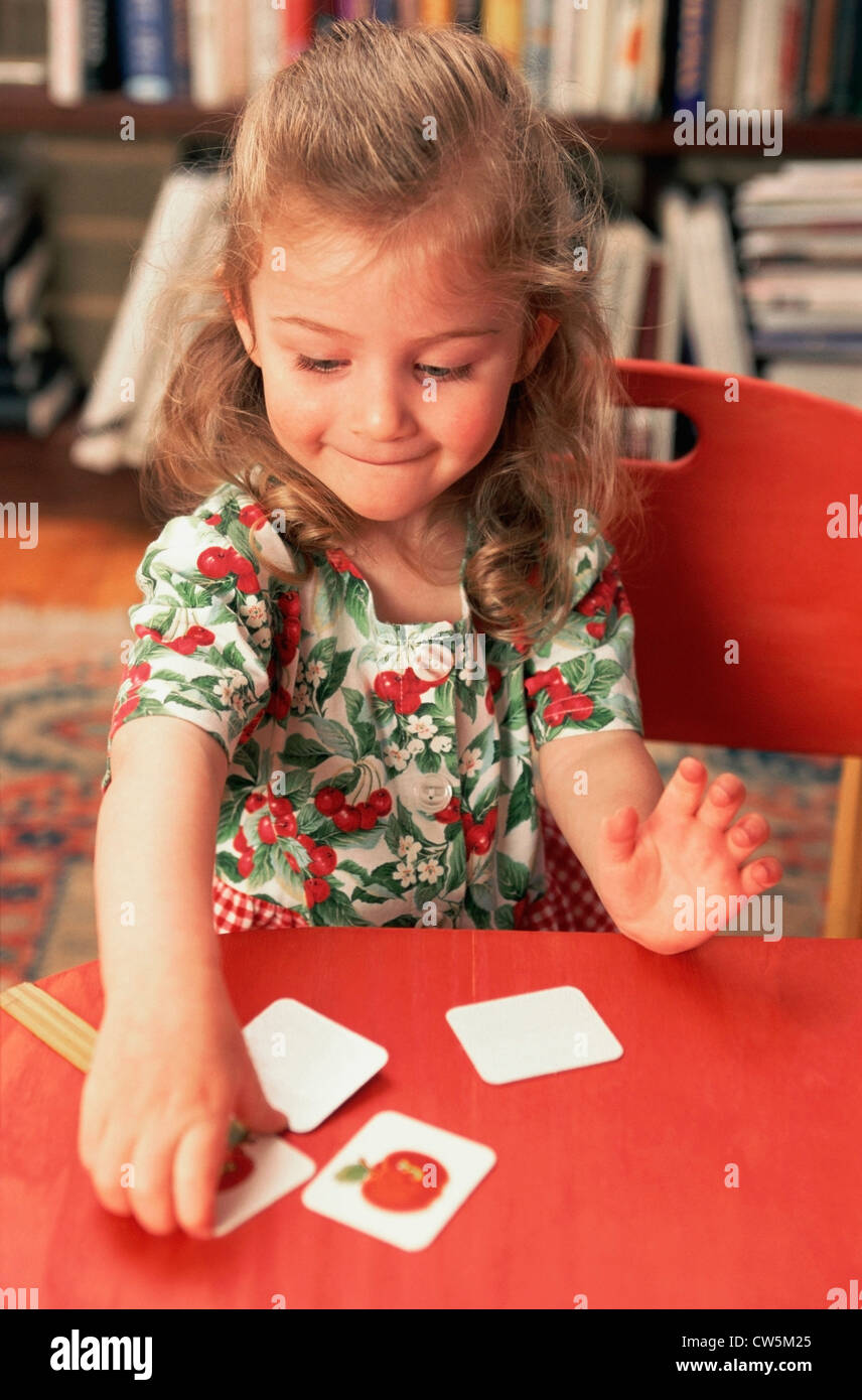 Girl memory game hi-res stock photography and images - Alamy