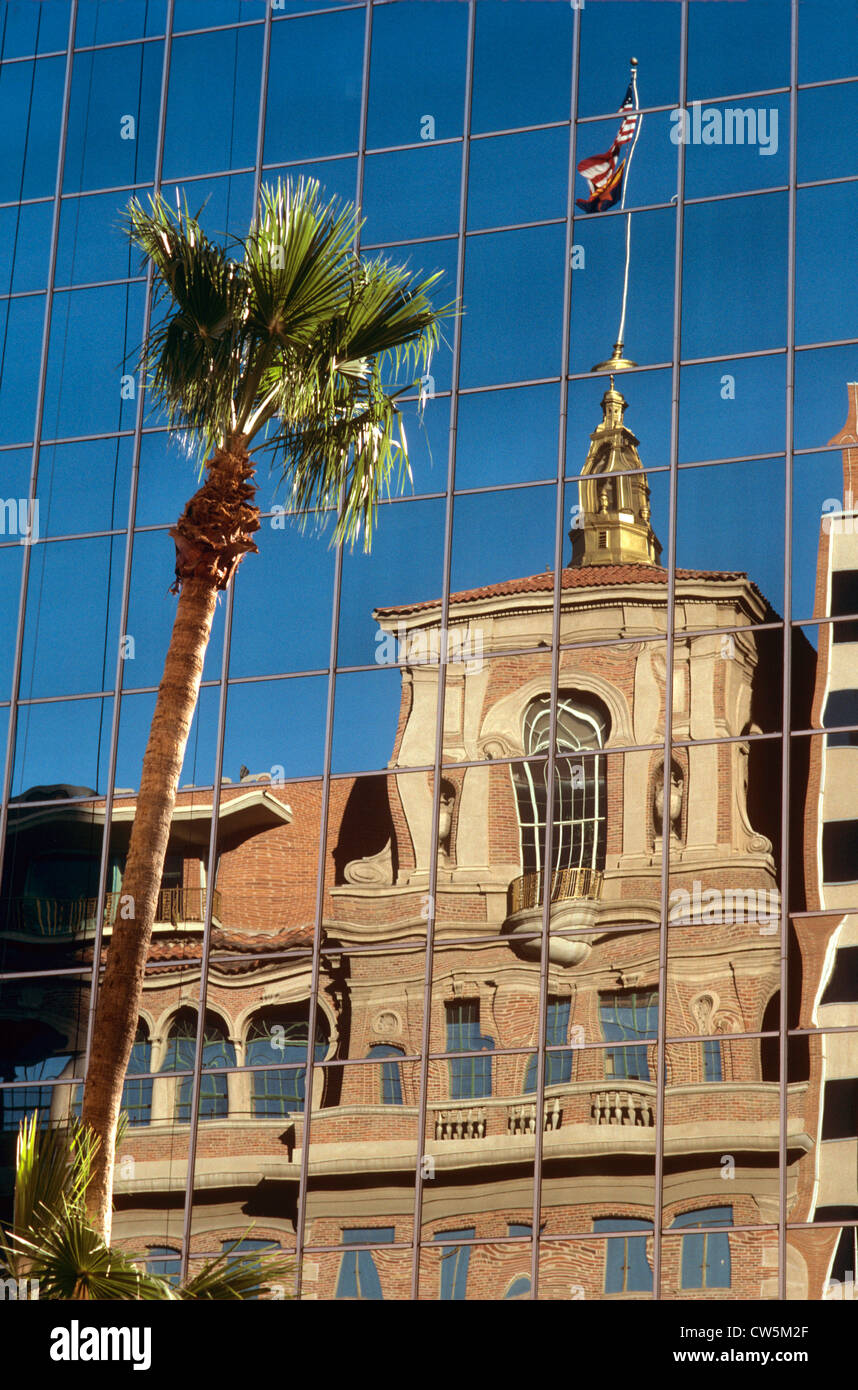 Reflections in building, downtown Phoenix. Arizona. USA Stock Photo - Alamy