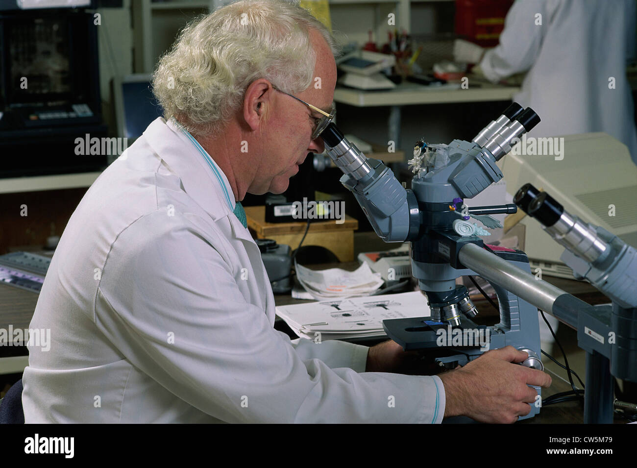 Senior scientist in a laboratory Stock Photo - Alamy