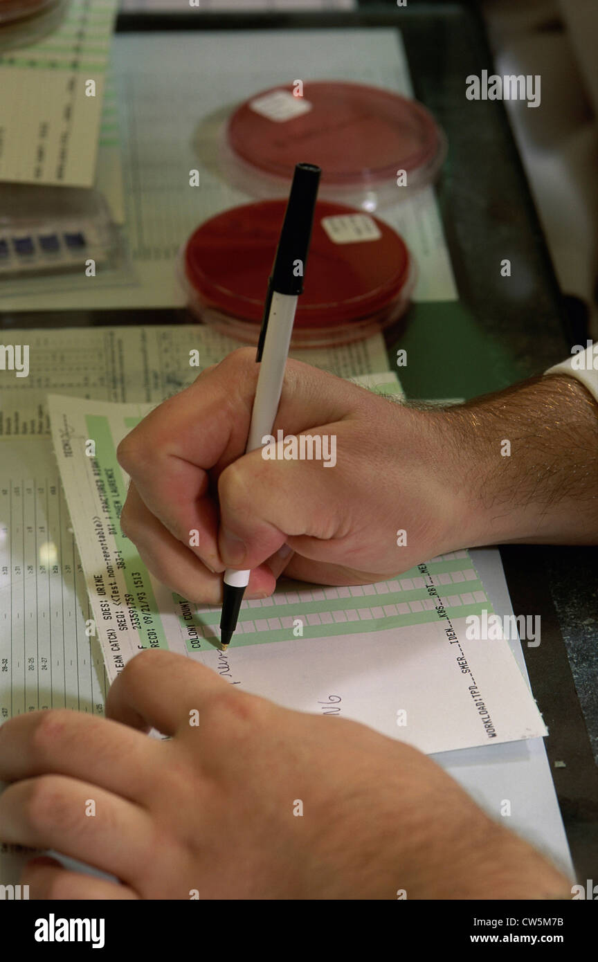 Close up scientist writing on hi-res stock photography and images - Alamy